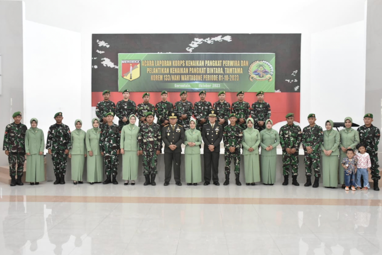 Danrem 133/NW Pimpin Laporan Korps Kenaikan Pangkat - Fakta Hukum Indonesia